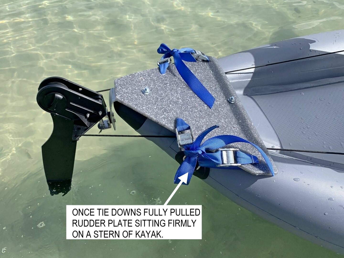 DIY rudder for inflatable kayaks