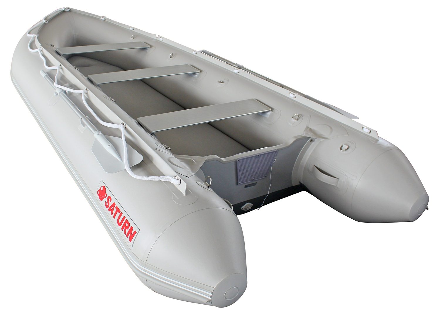 14' Performance Inflatable KaBoat ZK430XL with keel and large tubes.