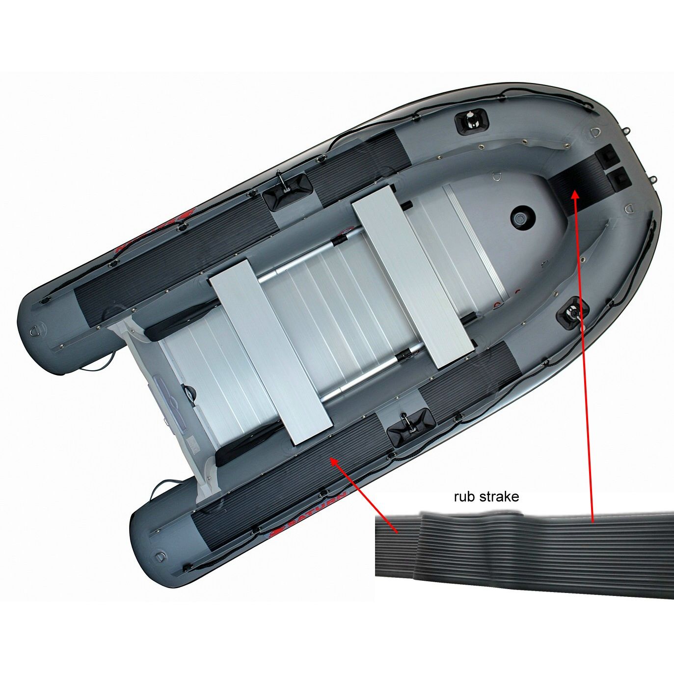 Extra Wide Rub Strake Protector for inflatable boats and rafts