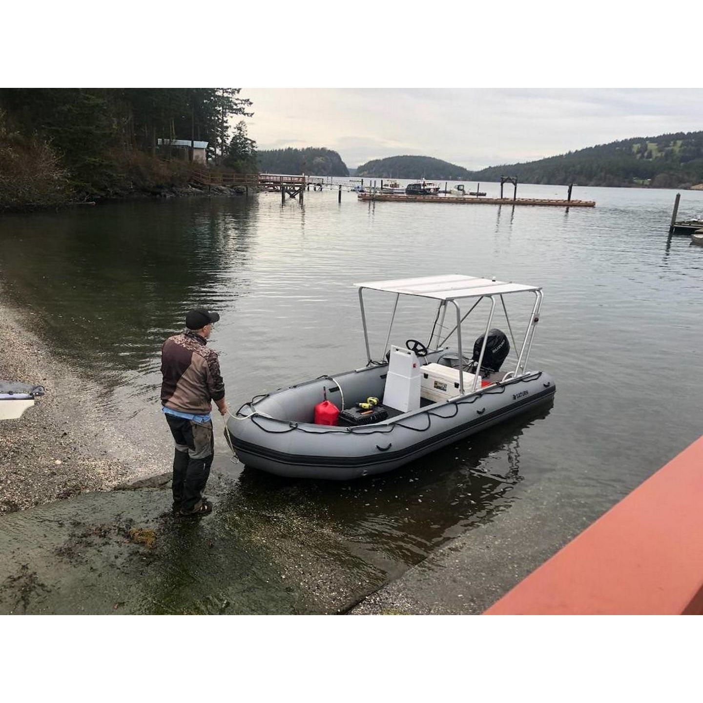 Marine Radar Arch with Bimini Sun Top for boats